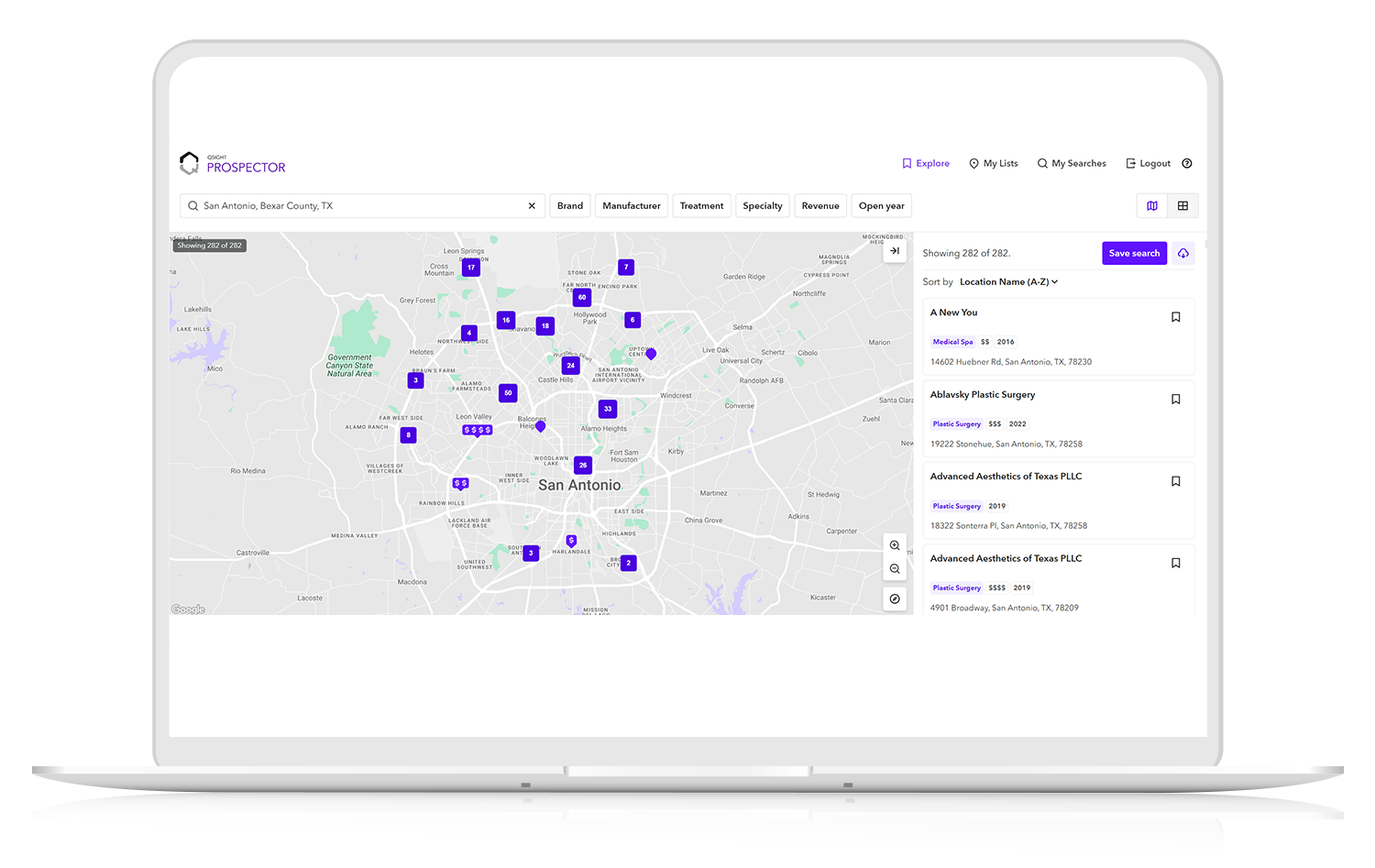 Medical Aesthetics Prospector Tool | Guidepoint Qsight
